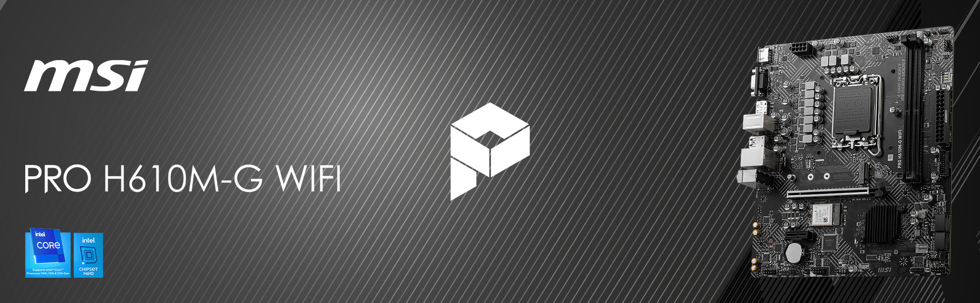 MSI PRO H610M-G WIFI LGA 1700 Intel H610 HDMI SATA 6Gb/s USB 3.1 Micro ATX Motherboards-Intel ...